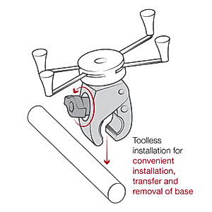 RAM MOUNTS X-Grip Large Phone Mount with Low-Profile RAM Tough-Claw RAM-HOL-UN10-400-2U for Rails 0.625" to 1.5" in Diameter