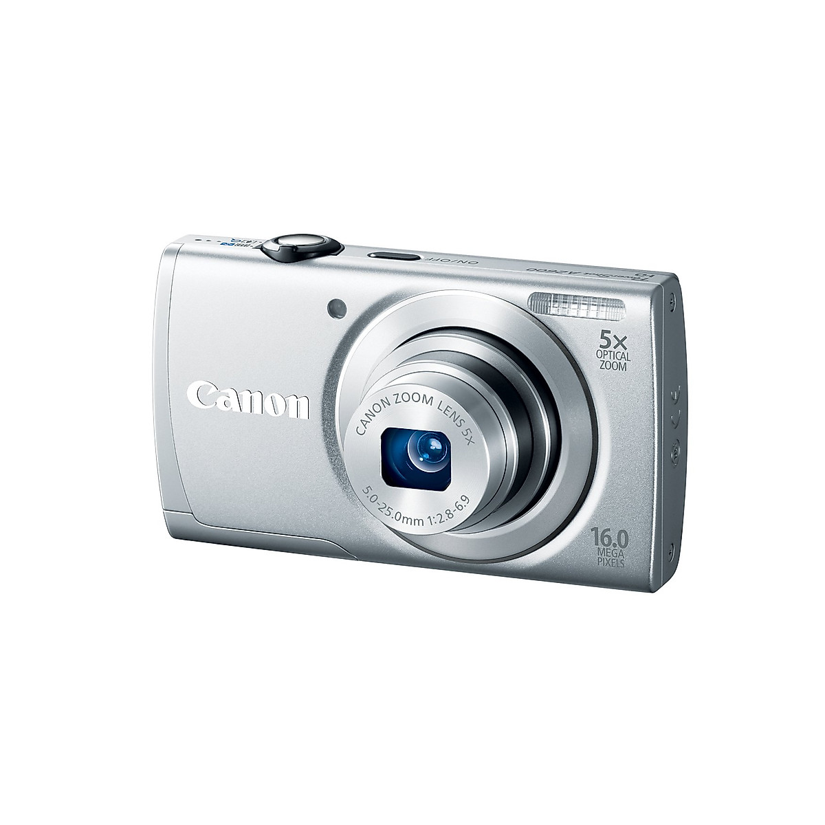 Canon PowerShot A2600 is 16.0 MP Digital Camera with 5X Optical Zoom and 720p Full HD Video Recording (Silver)
