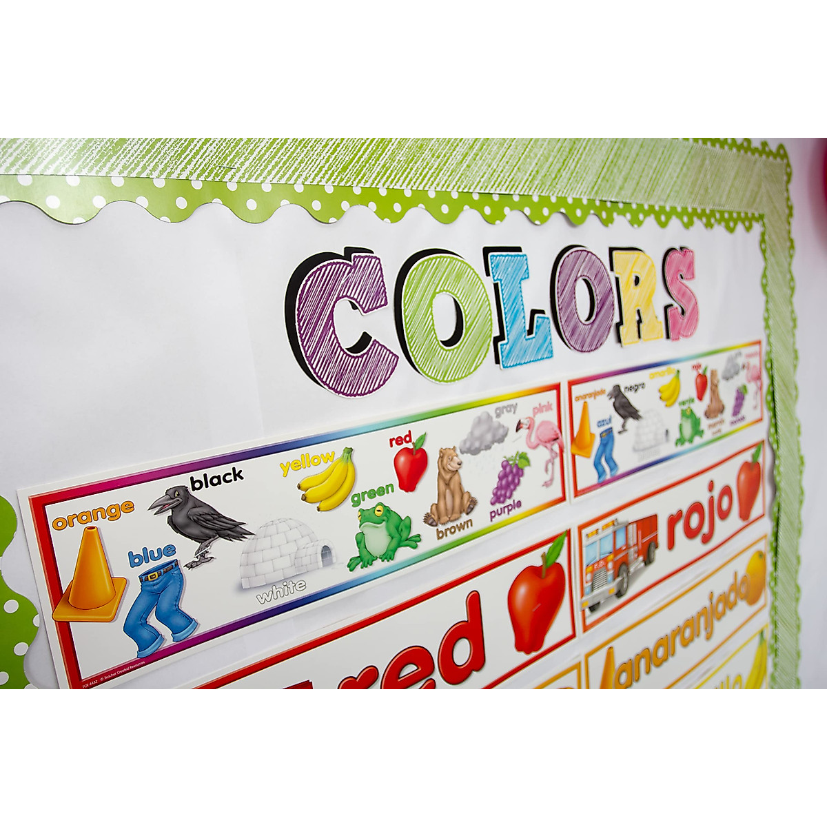 Teacher Created Resources Mini Polka Dots Border Trim, Lime (4669)