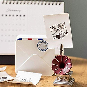 Phomemo M02S Pocket Printer- 300dpi Mini Bluetooth Thermal Printer with 3 Rolls White Sticker Paper, Compatible with iOS + Android for Learning Assistance, Study Notes, Journal, Fun, Work