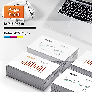 TESEN Remanufactured 62XL Ink Cartridge Replacement for HP 62 XL 62XL Use with HP Envy 5643 5660 5664 5665 7640 7643 7644 7645 OfficeJet 5745 5746 8040 200 250 258 Series Printer (2 Pack, Black)