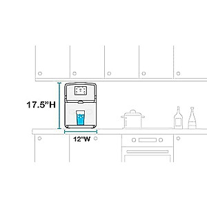 KBice Self Dispensing Countertop Nugget Ice Maker, Crunchy Pebble Sonic Ice Maker's Produces Max 30 lbs of Nugget Ice per Day, Stainless Steel Display Panel