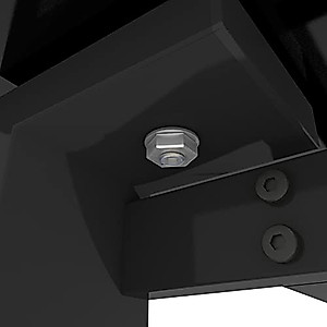 IANIYA 5-Piece Tempered Glass Dining Table Set for Kitchen Room in Transparent Table and Black Chairs (2023 New Black Set 5)