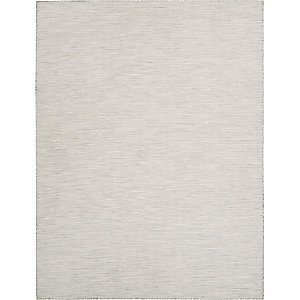 Nourison Positano Modern Light Grey 9' x 12' Area Rug, Easy Cleaning, Non Shedding, Bed Room, Living Room, Dining Room, Kitchen (9x12)