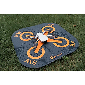 Skyreat Drone Landing Pad Weighted, 50cm(20") Foldable Waterproof Helicopter Landing Pad for DJI Mini 2 / Mini 3 Pro/Mavic 3 / Air 3 / Air 2 / Air 2S / Holy Stone/Avata Pro FPV Drones Accessories