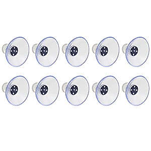 DOITOOL 10pcs Clear PVC Screw Suction Cup Hook Heavy Duty Thickened Sucker Manual Adjusting Sucker with Lock Nut for Bathroom Wall Door Glass Window