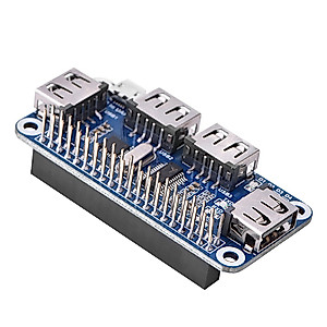 USB Hub Hat,USB to UART Onboard 4 Port USB HUB HAT for B+ / 2B / 3B / Zero/Zero W (4 USB Ports,Onboard USB to UART,Onboard Multi Indicators)