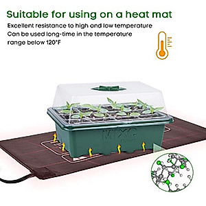 MIXC 10 Packs Seed Starter Tray Seed Starter Kit with Humidity Dome (120 Cells Total Tray) Seed Starting Trays Plant Starter Kit and Base Mini Greenhouse Germination Kit for Seeds Growing Starting