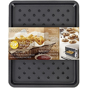 Wilton Perfect Results Toaster Oven Baking Sheet Pan & Crisper Tray, 2-Piece Set, Steel