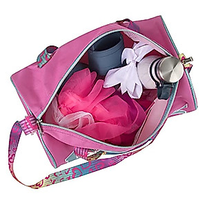 Dance Duffle Bags for Dancers, Girls, Teens, and Student Athletes, Fun Dance Workout Duffel Bag for Girls and Boys (Pink)