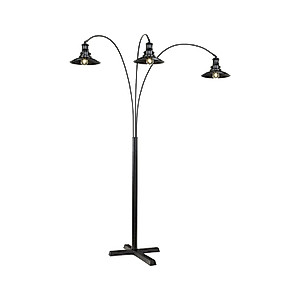Signature Design by Ashley Sheriel Industrial Metal Arc Lamp with Adjustable Neck, Black