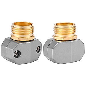 Zinc and Aluminum Male Coupling, Fits All 5/8-Inch and 3/4-Inch Garden Hose Repair Fitting, 2 Pack