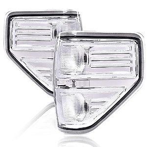 PIT66 Tail Lights Rear Lamps,Compatible with 2009-2014 Ford F150 (Basic Style, Black)