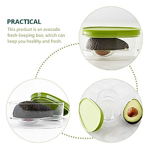 Operitacx 2Pcs Avocado Keeper Transparent Avocado Storage Container Box Avocado Saver Fresh Fruits Vegetables Storage Containers for Kitchen Fridge Food Organizer