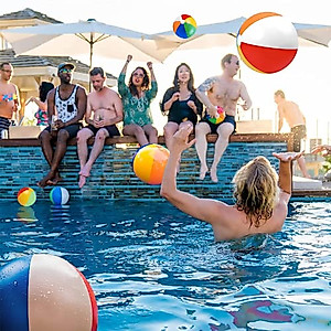 Cedtioaus Beach Ball, 12 Pcs Beach Balls Bulk, 12" Inflatable Beach Ball for Kids, Pool Party Decorations, Beach Toys for Summer Water Games