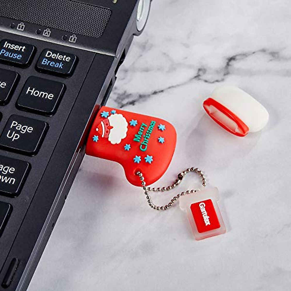 GARRULAX USB Flash Drive, 8GB/16GB/32GB USB 2.0 Memory Stick Data Storage Pendrive Creative Stocking Filler (16GB, Christmas Boots)