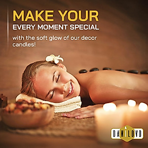 Danilovo Pure Beeswax Candles - No-Drip, Smoke-Less, Tall, Thin Taper Candles – Decorative Candles for Church Prayer, Decor or Birthday Candles – Honey Scented Candles – 7.3”x0.24” (Yellow, 50pcs)