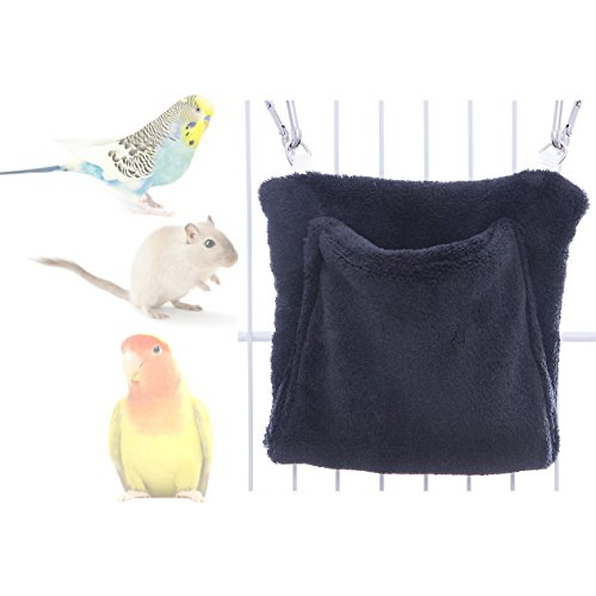 Small Pet Kangaroo Pouch - Made in The USA (Small, Black)