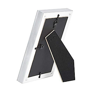 Amazon Basics Rectangular Photo Picture Frame, 4" x 6", Pack of 2, Nickel