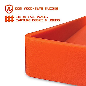 Silicone Griddle Mat for Blackstone 28 in(Not fit 28XL/Pro), Heavy Duty Food Grade Silicone Griddle Cover, Griddle Accessories for Blackstone, All Season Protective Cover for Blackstone (Orange)