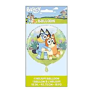 Bluey Round Multicolor Foil Balloon - 18" | Premium Quality & Reusable - Perfect for Celebrations & Kids Parties (1 Count Pack)