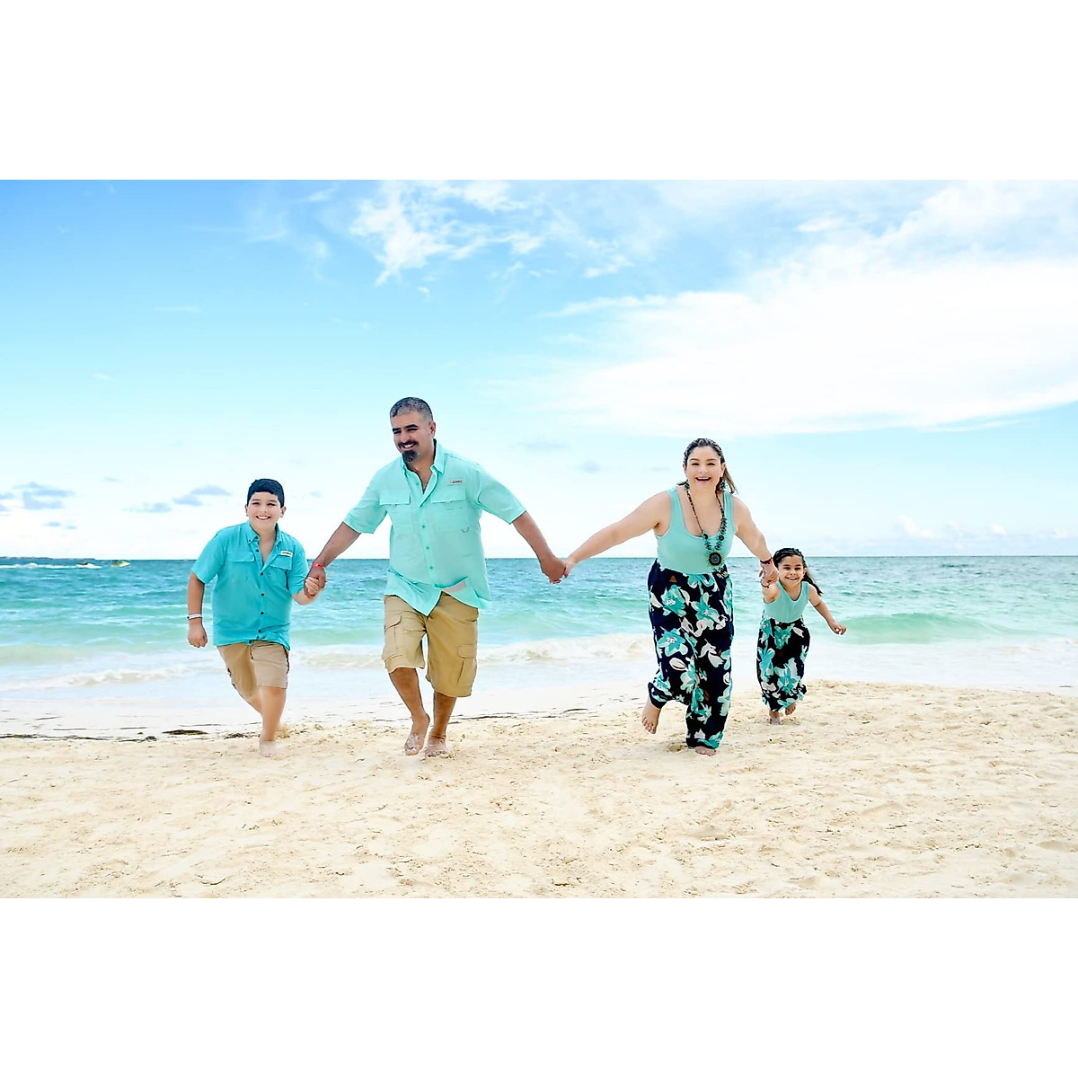 Qin.Orianna Mommy and Me Boho Floral Family Matching Maxi Dress with Pocket for Mother’s Day Green