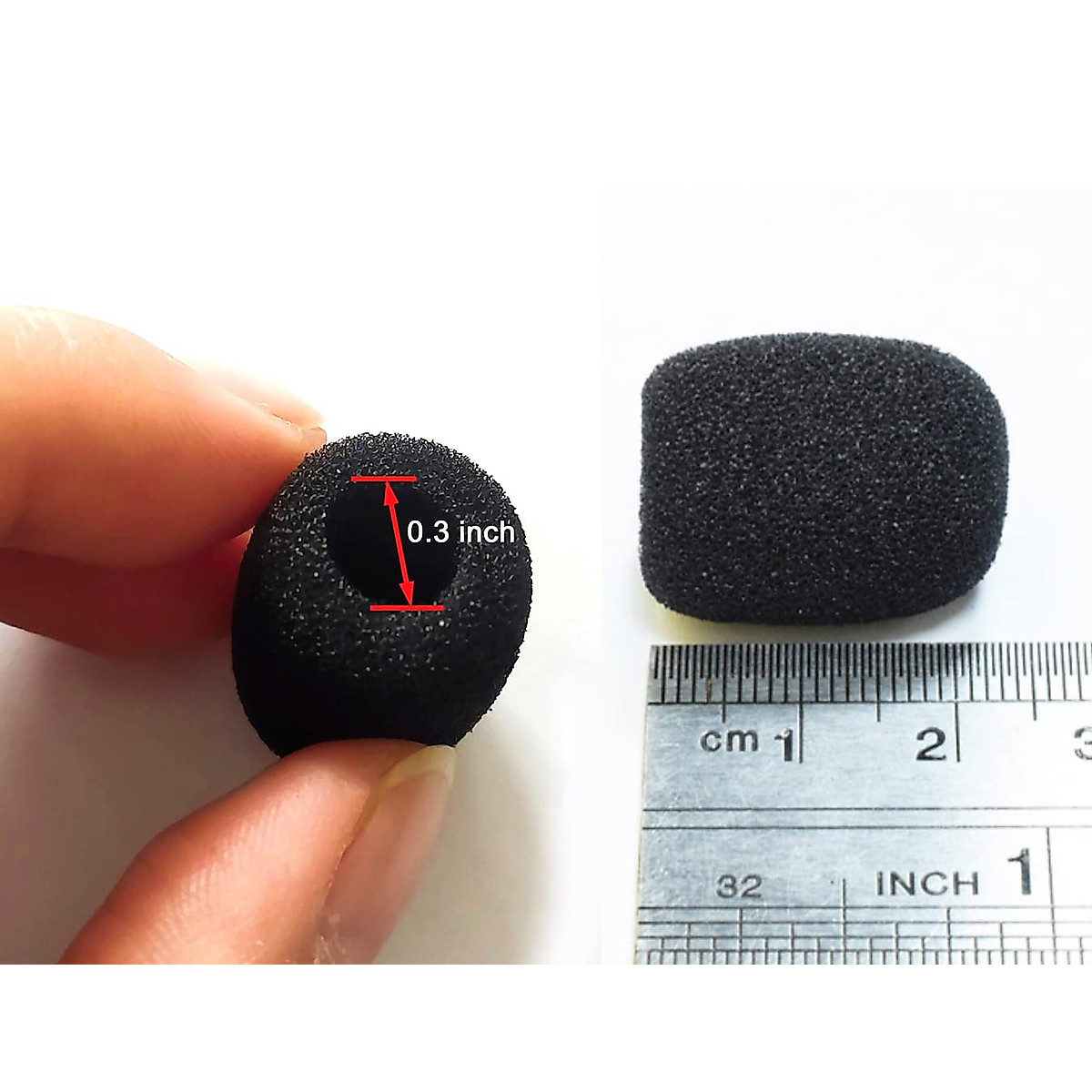 BLUPLE 3 Pieces Lavalier Microphone Metal Tie Clips, 3 Pieces Lapel Mic Windscreen Foam Covers (Clip-6mm, 3pcs,Black)