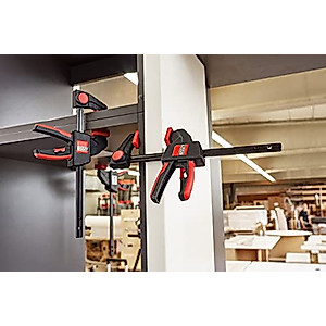 BESSEY EHK SERIES - 100 lb Clamping Force - 12 in - EHKM12 Trigger Clamp Set - 2.375 in. Throat Depth - Wood Clamps, Tools, & Equipment for Woodworking, Carpentry, Home Improvement, DIY