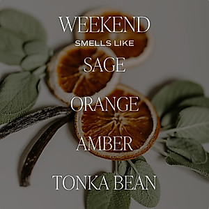 Sweet Water Decor Weekend Reed Diffuser Set for Home - Sage, Orange, Amber, Tonka Bean Scented Reed Diffusers - Air Freshener Lasts 4+ Months, Made in the USA