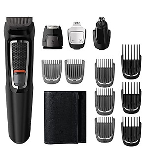 PHILIPS Norelco MG3910/40 Multigroom All-in-One Face and Hair Trimmer Series 3000, 15 attachments