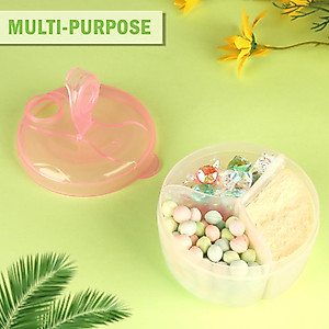 Accmor Baby Formula Dispenser On The Go, Formula Container to Go, Non-Spill Rotating Three-Compartment Formula Dispenser and Snack Storage Container for Infant Toddler Traveling