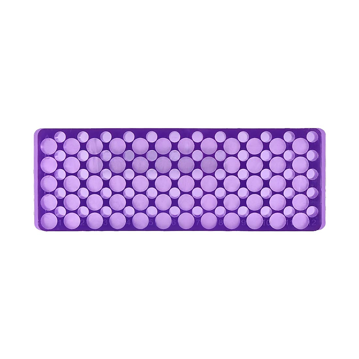 uxcell Polypropylene Test Tube Rack Double Panel 60 Hole for 0.5ml/1.5ml/2ml Centrifuge Tube Freezing Tube Holder Purple 5Pcs