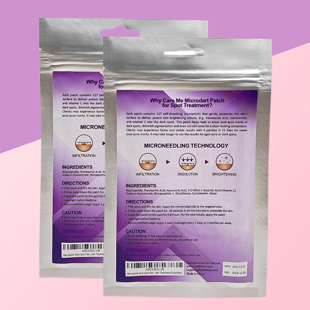 Micropoints for Acne Dark Spot Treatment - Post-Blemish Dark Spots Removal Patch with 127 Mircropoints, Fade & Brighten Post Acne Marks or Dark Spots (9 count/pack)