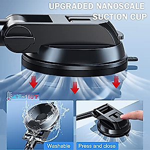 Wall Phone Holder,xuenair Mirror Phone Holder Mount Stand,Reusable Suction Cup Phone Holder for Bathroom Wall Kitchen Car Compatible with All Phones for Tiktok YouTube Make Up