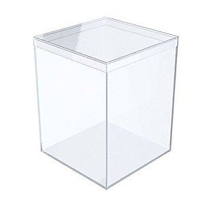 Clear Plastic Box - 3 7/16" Square X 4 1/2" Tall - 6 Boxes Per Pack