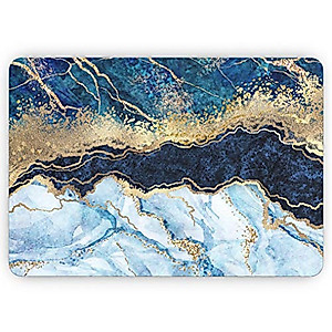 Design Skinz Foiled Marble Agate Full-Body Wrap Scratch Resistant Decal Skin-Kit Compatible with MacBook 13" Pro M1 (A2338)