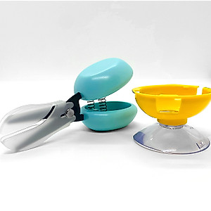 HARAC Table Top Scissors with Base Adaptable Scissors Spring Loaded, Safety Push Down Scissors for Special Needs, Ambidextrous Training Scissors, Made in JAPAN, Pink