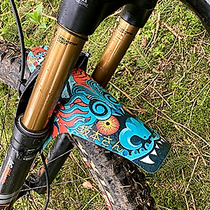 RideGuard PF1 Mr Sakamoto. Front MTB Mudguard Mountain Bike Fender. Fits 24”, 26”, 27.5”, 29”, Plus Size and Fat Bikes. UK Made 100% Recycled Plastic Waste 100% Recyclable.