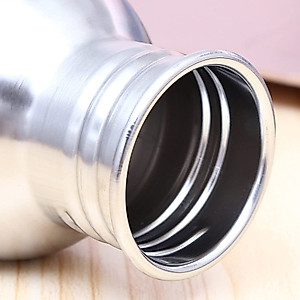 Drinking Bottles for Adults,350/500/750ml Portable Single Stainless Steel Travel Jug Water Bottle Kettle - Silver 750ml