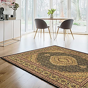 Linon Elegance Collection Elegance Mahi Black, 5' x 7'3"