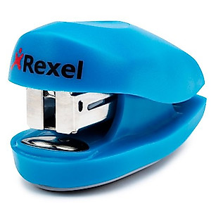 Rexel Buddy Mini Stapler, 10 Sheet Capacity, Fits in a Handbag, includes Staples, Assorted Colours, 2100150, 1 Unit