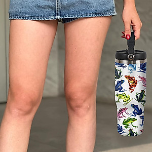 ysnifeiw 30oz Frog Tumbler with Handle and Straw, Stainless Steel Insulated Frog Cup with Top Handle and Lid, Frog Coofee Mug Gifts for Women Men