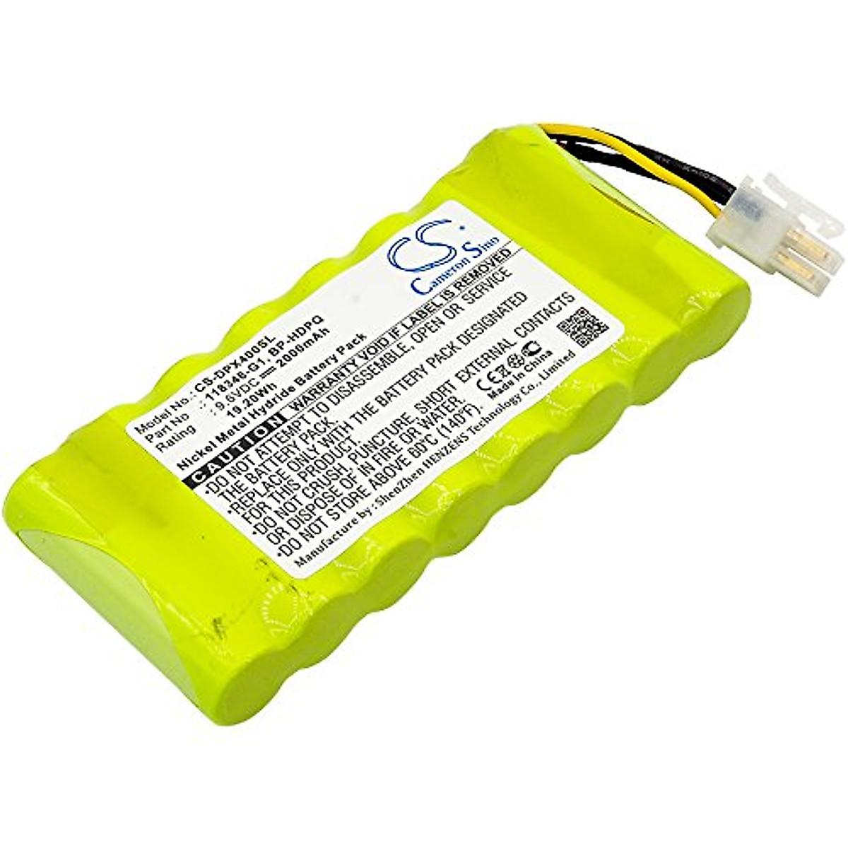 SHINEAR 2000mAh Battery Replacement for Dranetz HDPQ-Xplorer400 HDPQ-Visa HDPQ-Guide HDPQ-Xplorer 118348-G1 BP-HDPQ (9.6V)