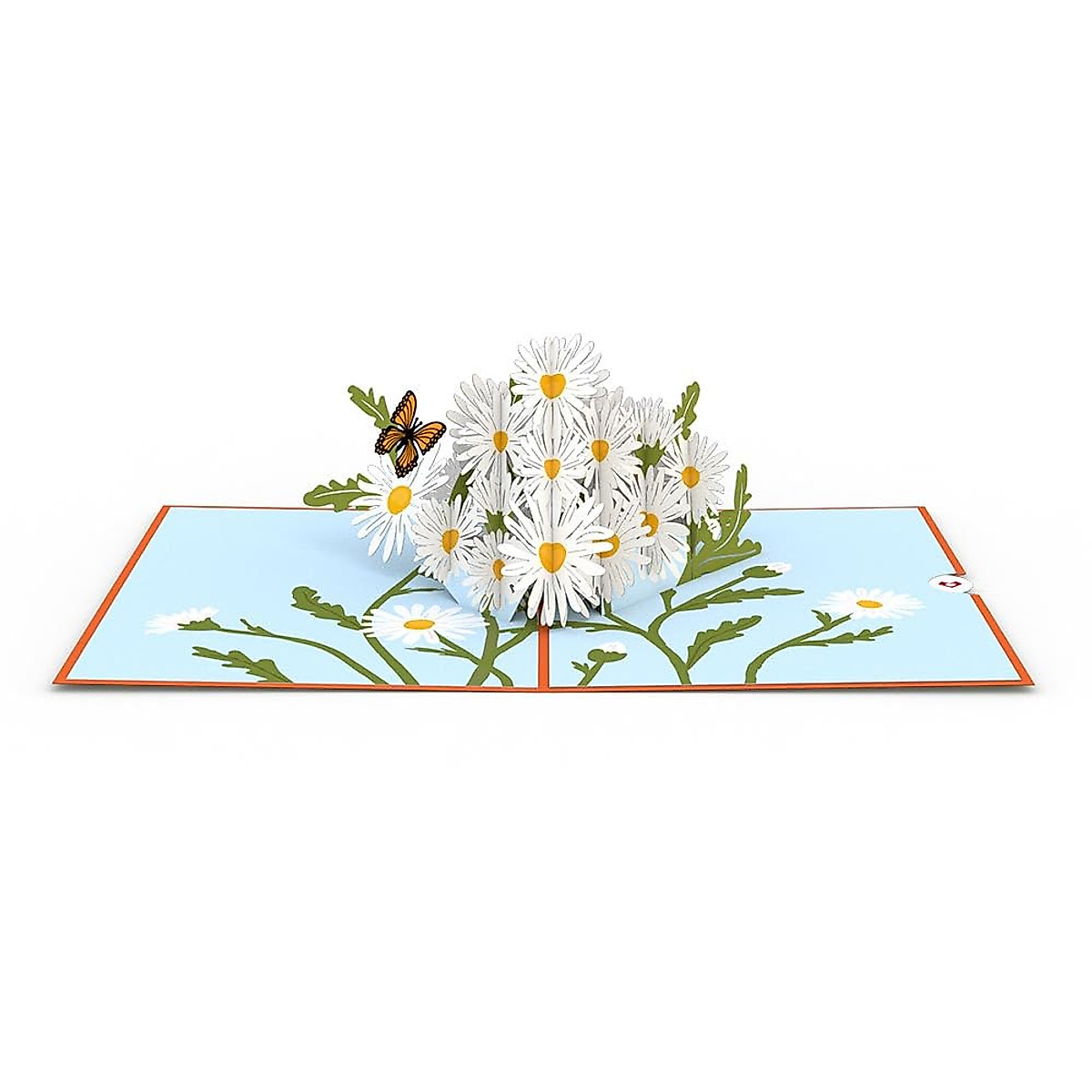 Lovepop Cards - Daisies with Monarch Butterfly, 3D Butterfly Birthday Card, Thank You Card, Blank Envelope Included
