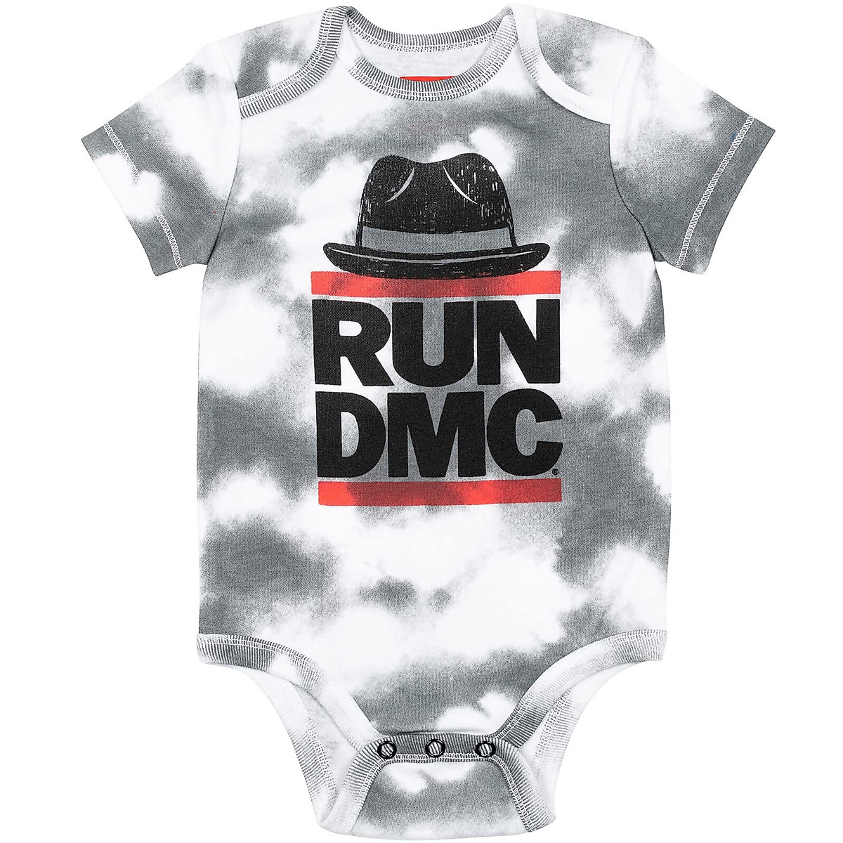 RUN--DMC Hip Hop Newborn Baby Boys 3 Pack Bodysuits Black/White/Gray 6-9 Months