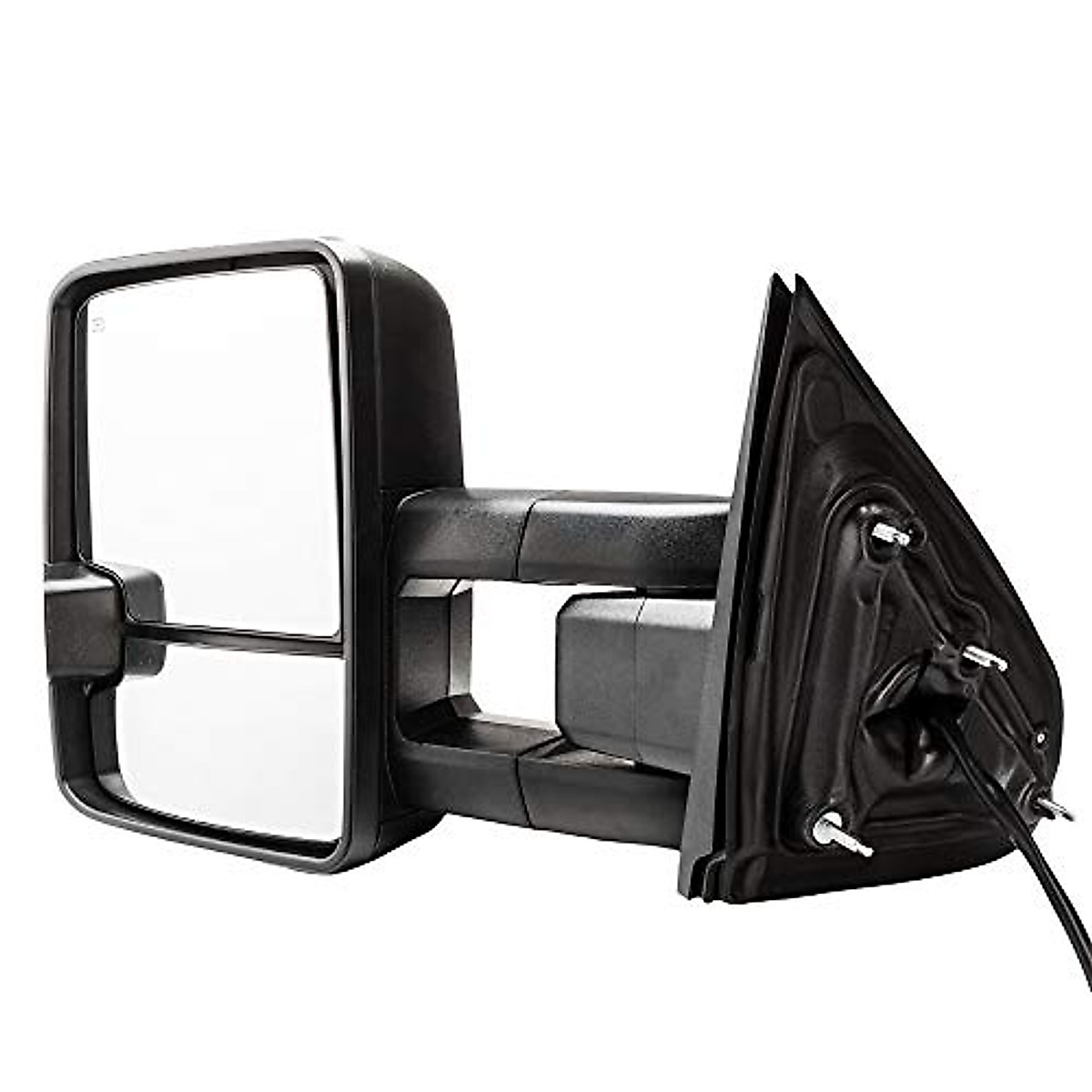 Towing Mirrors Compatible With 14-17 Chevrolet Silverado GMC Sierra 1500 15 16 Silverado Sierra 2500 HD 3500 HD Manual Telescoping Rear View Mirrors with Power Heated LED Turn Signals Side Mirror