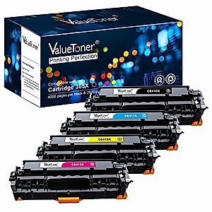 Valuetoner Remanufactured Toner Cartridge Replacement for HP 305A 305X CE410A CE410X CE411A CE412A CE413A for Pro 400 M451dn M451nw M475dn M475dw M451dw M375nw Pro 300 M351A Printer (4-Pack)