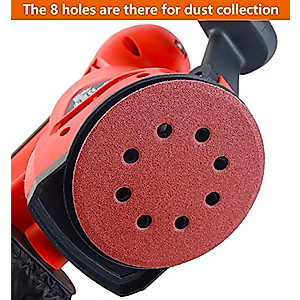 60Pcs Sanding Discs 5 Inch 8 Holes, 1000/800/600/400/320/240 Grit Sandpaper for Random Orbital Sander