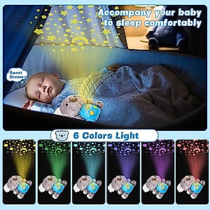 JoyGrow 3 in 1 Koala Plush Baby Musical Toy Baby Musical Animal Toys Star Projector Light Up Baby Toys Filled Animal Gift for Girls Boys Sensory Development Toddlers 0-36 Months Infant Newborn Toy