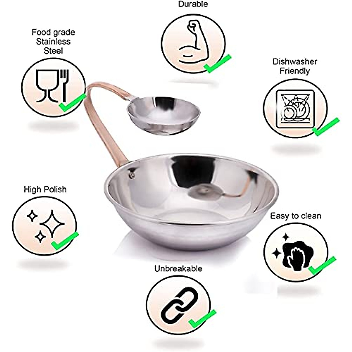 Generic Chip and Dip Two Pieces Family Size Serving Tray, Fruit, Salad, Appetizer Decorative Dish Set. Stainless Steel Snacks Bowl, Nacho Kitchen Set. Shrimp, Fruit, Salad, Taco Party Platter.